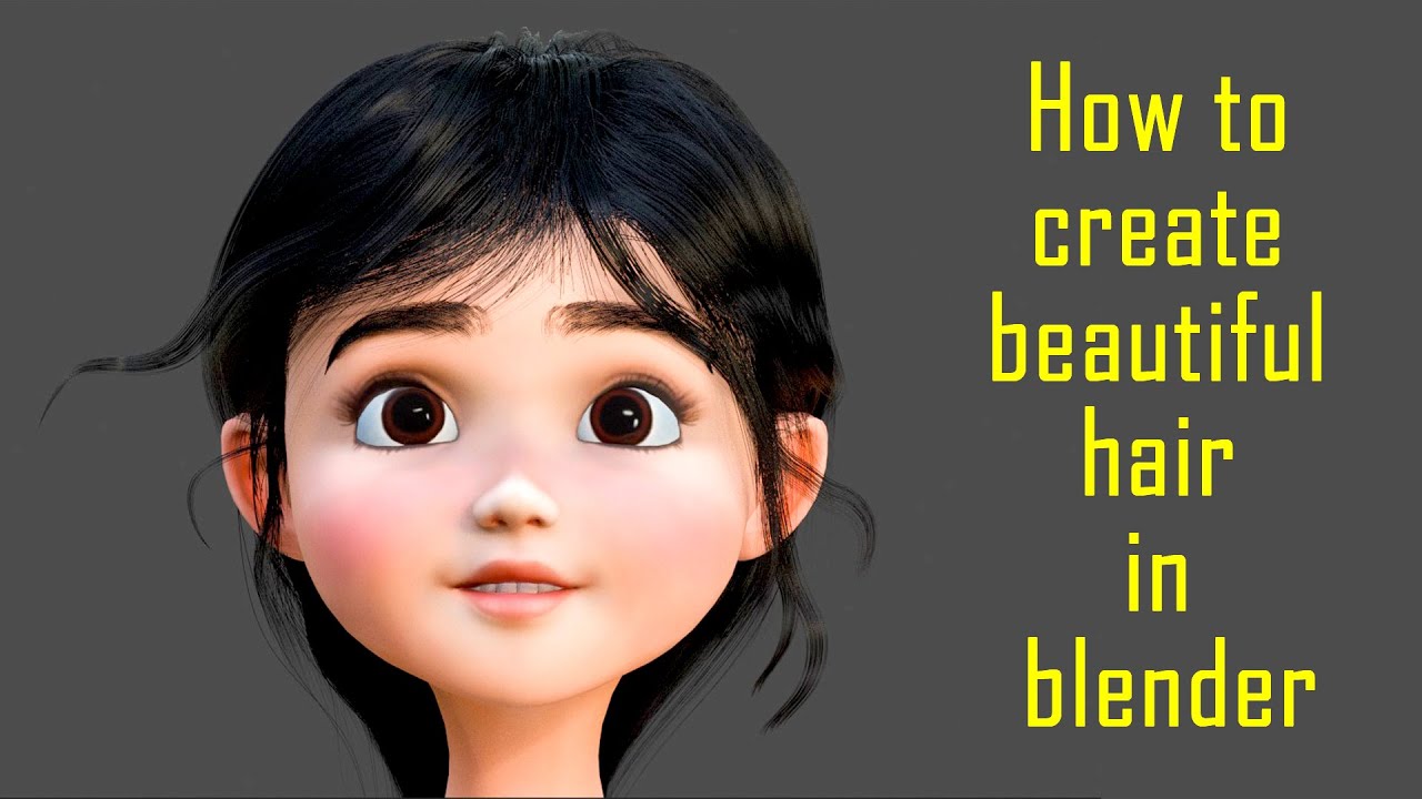 How to create hair in blender I Creating realistic hair - YouTube