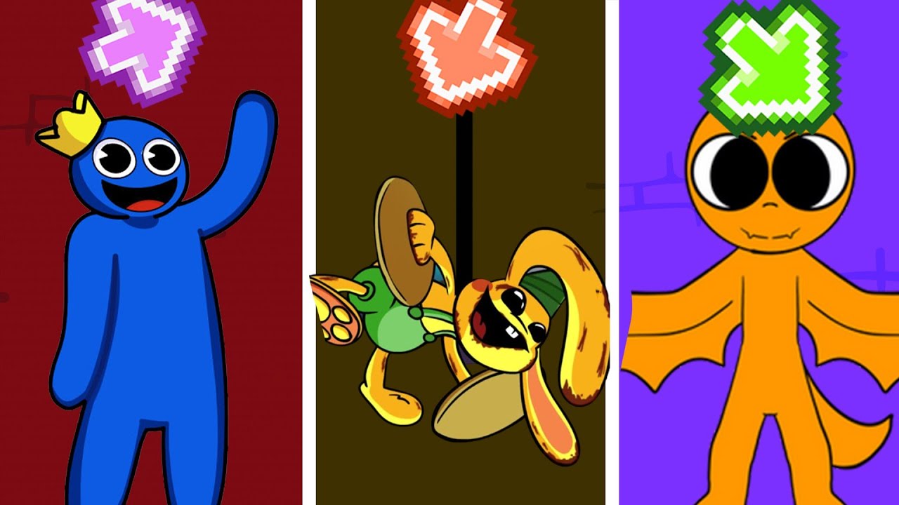 FNF GAMEPLAY VS CHARACTER I VS Friend Blue I VS Bunzo Bunny I Friend ...