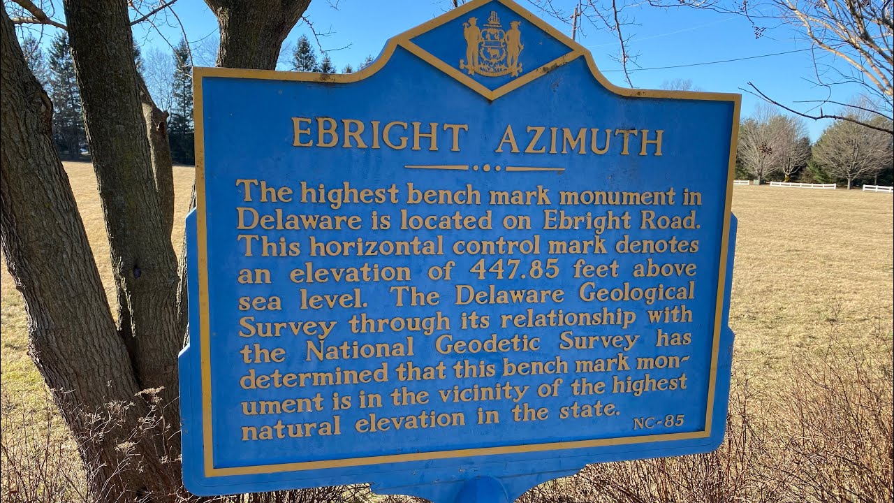 Ebright Azimuth - the HIGHEST point in Delaware - YouTube