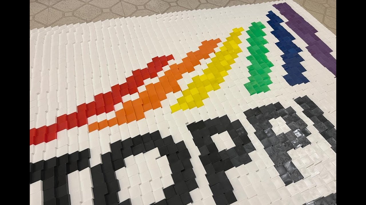 Topple Academy Logo in 2,288 Dominoes! - YouTube