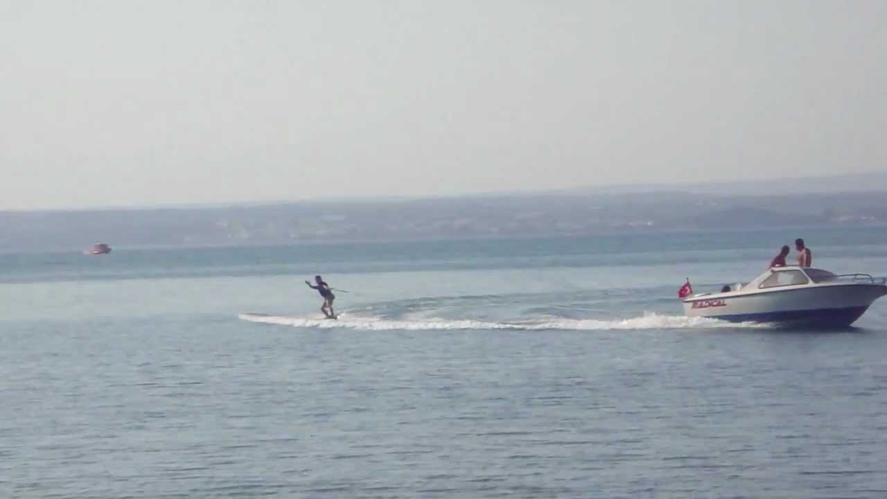 Thomas's first Wakeboard - YouTube