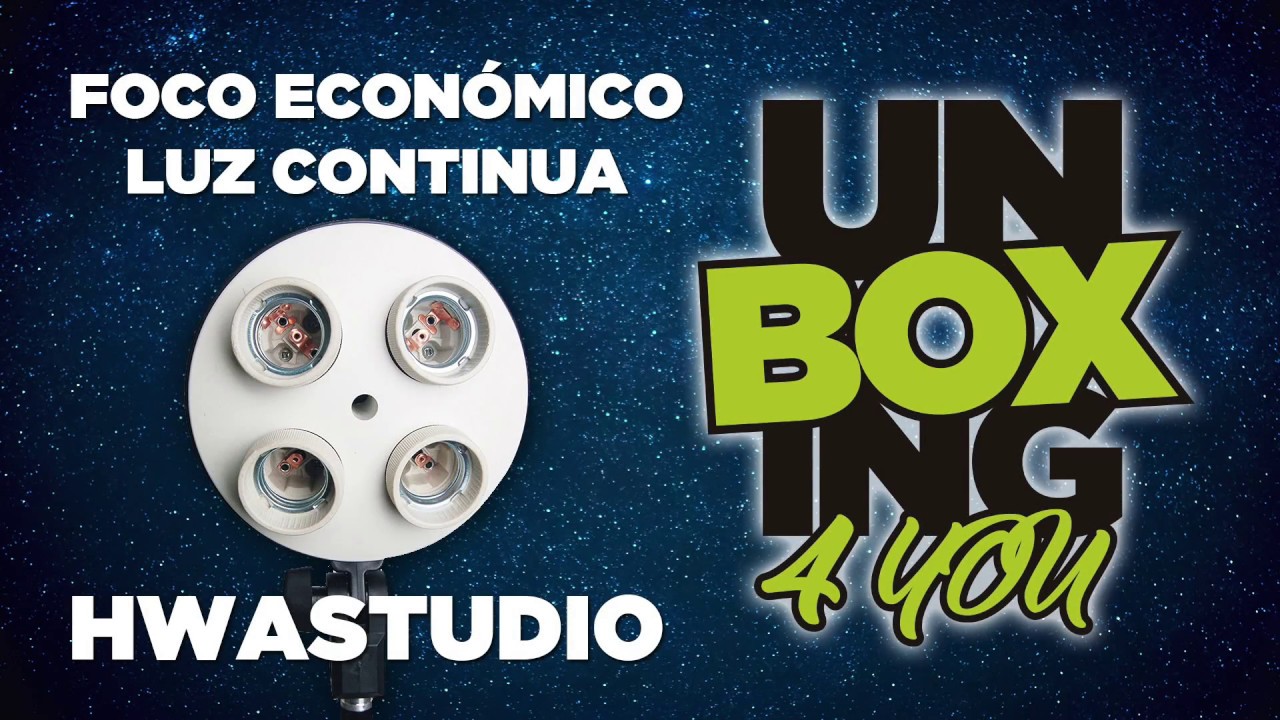 💡 Foco Económico luz continua para foto/video HWASTUDIO® - UNBOXING ...