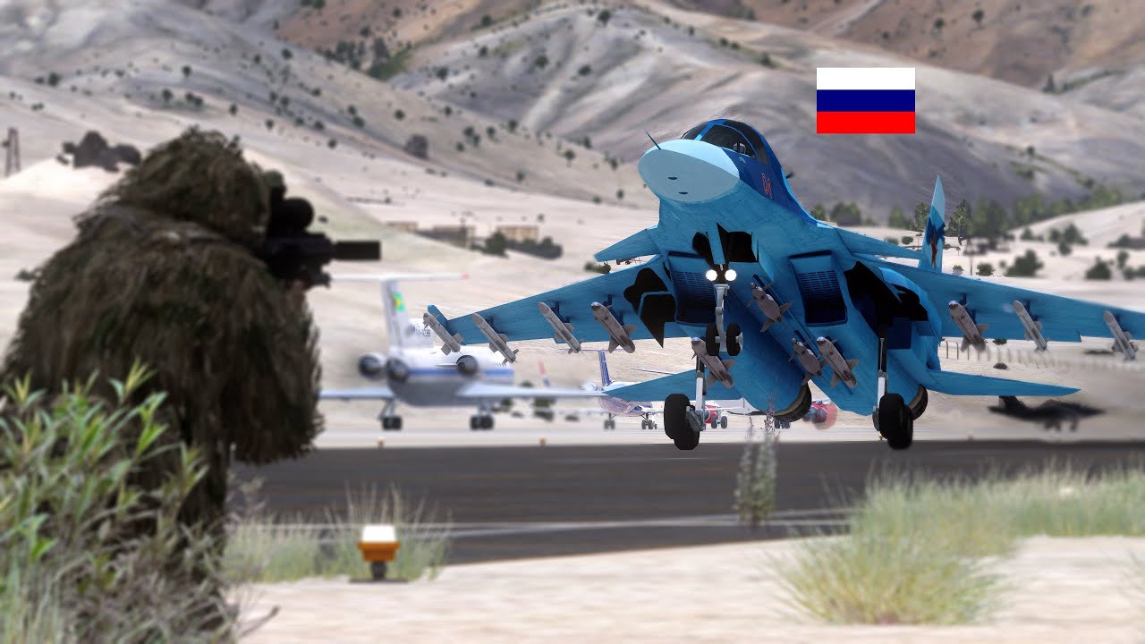 RUSSIA'S MOST ADVANCED FIGHTER JET (SU-35) downed by a Ukranian SOF ...