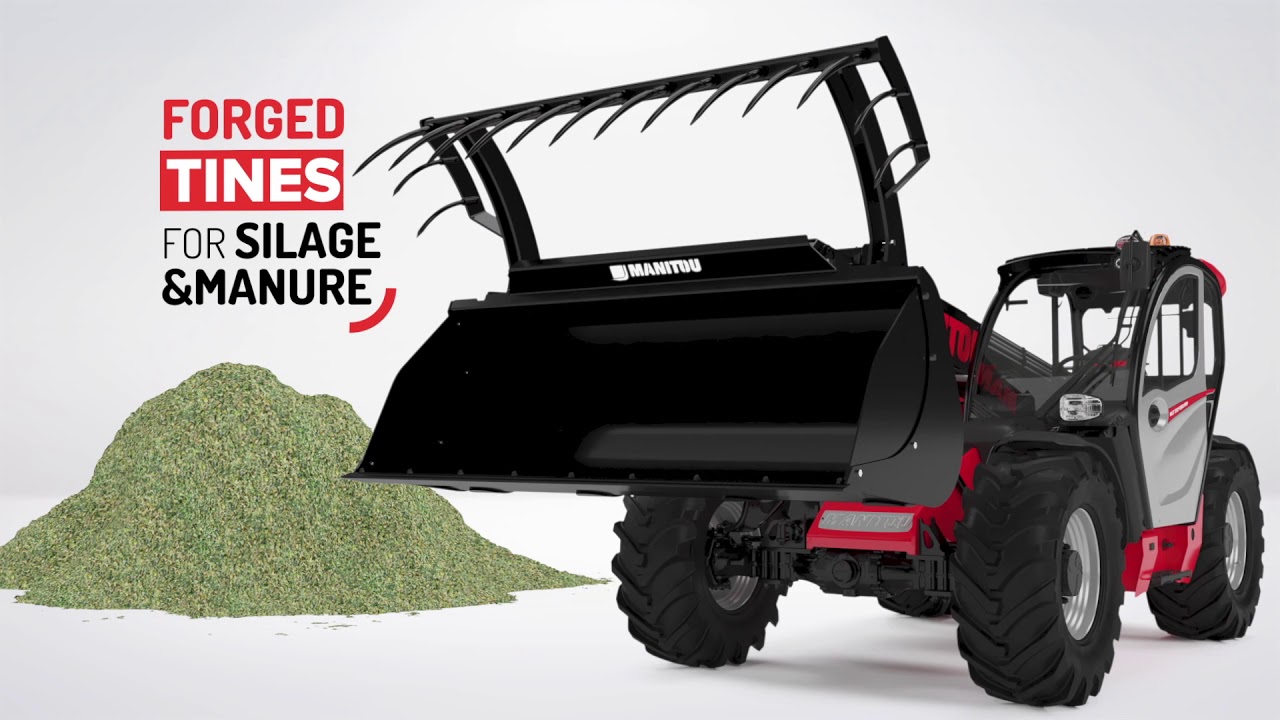 Grab bucket - forged by Manitou - BG 2450 / 1700 FO - YouTube