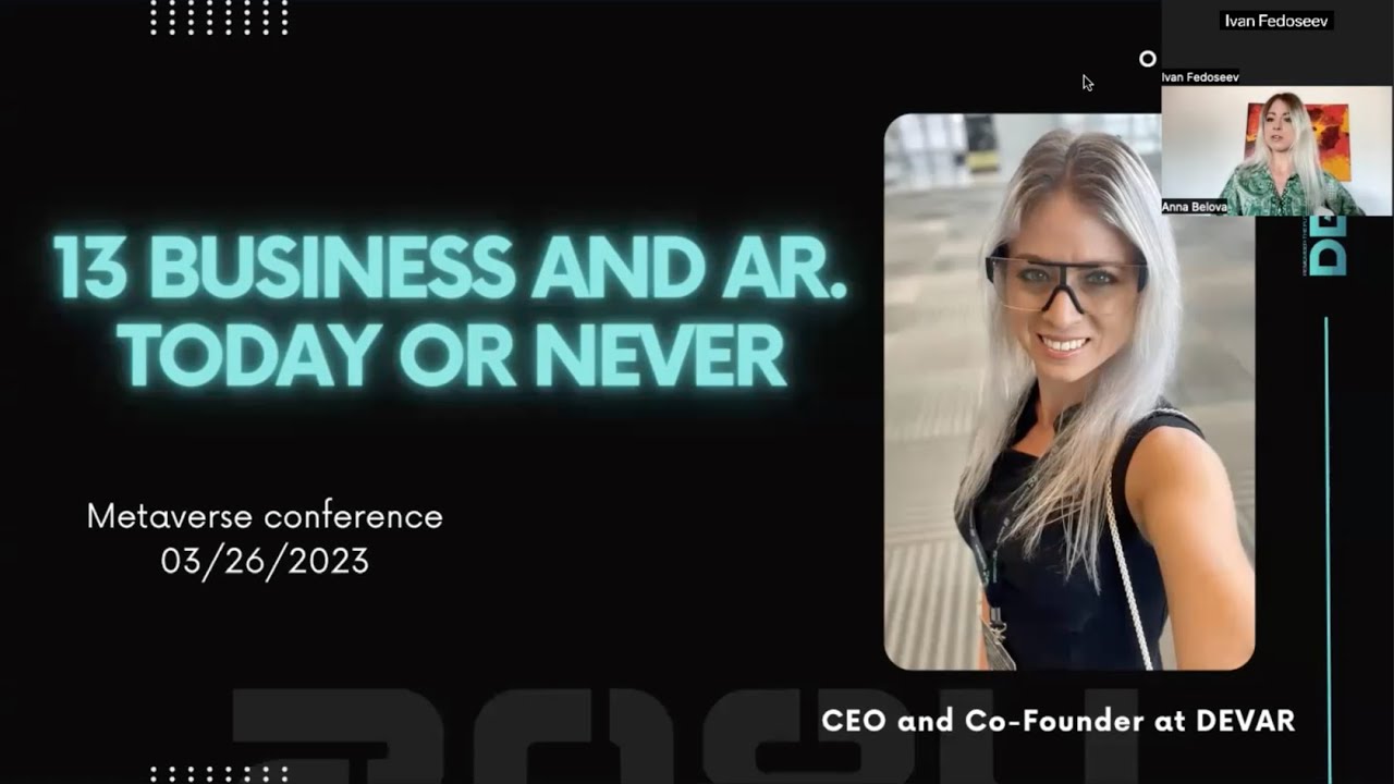 Metaverse Conference 2023: Anna Belova on "Augmented Reality" - YouTube