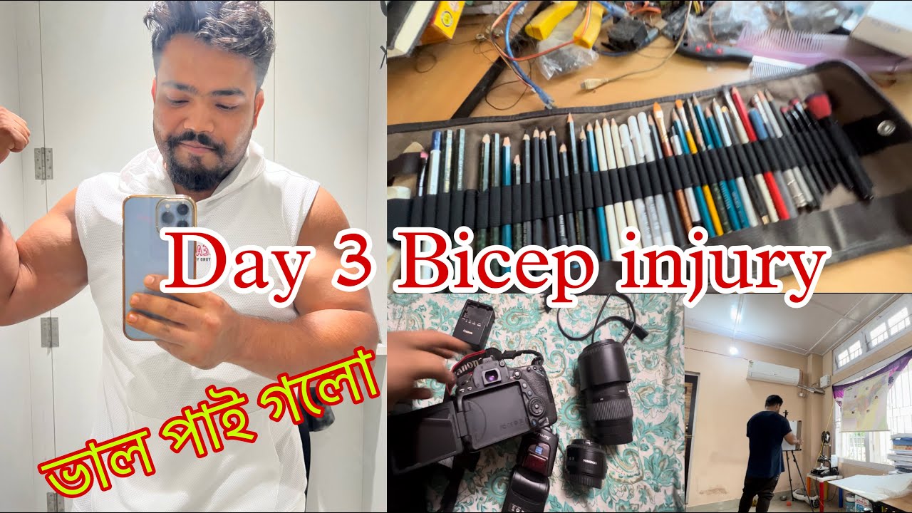 Canon 80D review | My painting tools || bicep injury treatment - YouTube