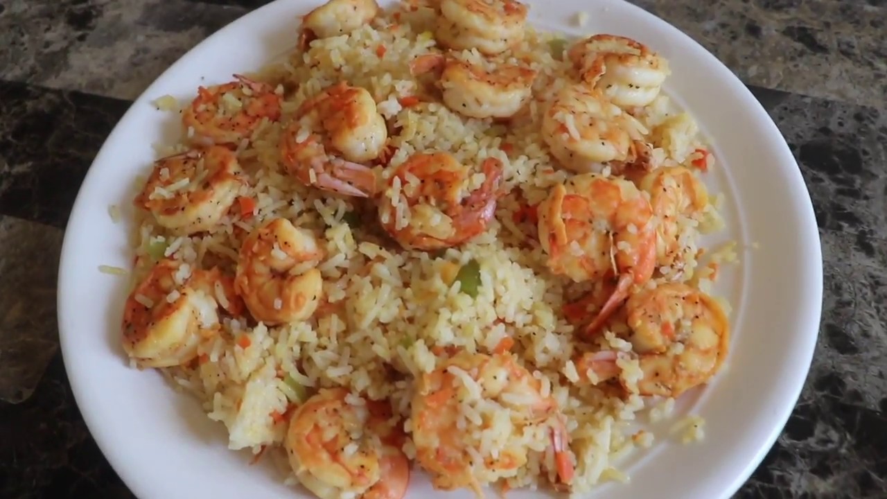 como preparar un delicioso arroz con camarones, super facil! - YouTube