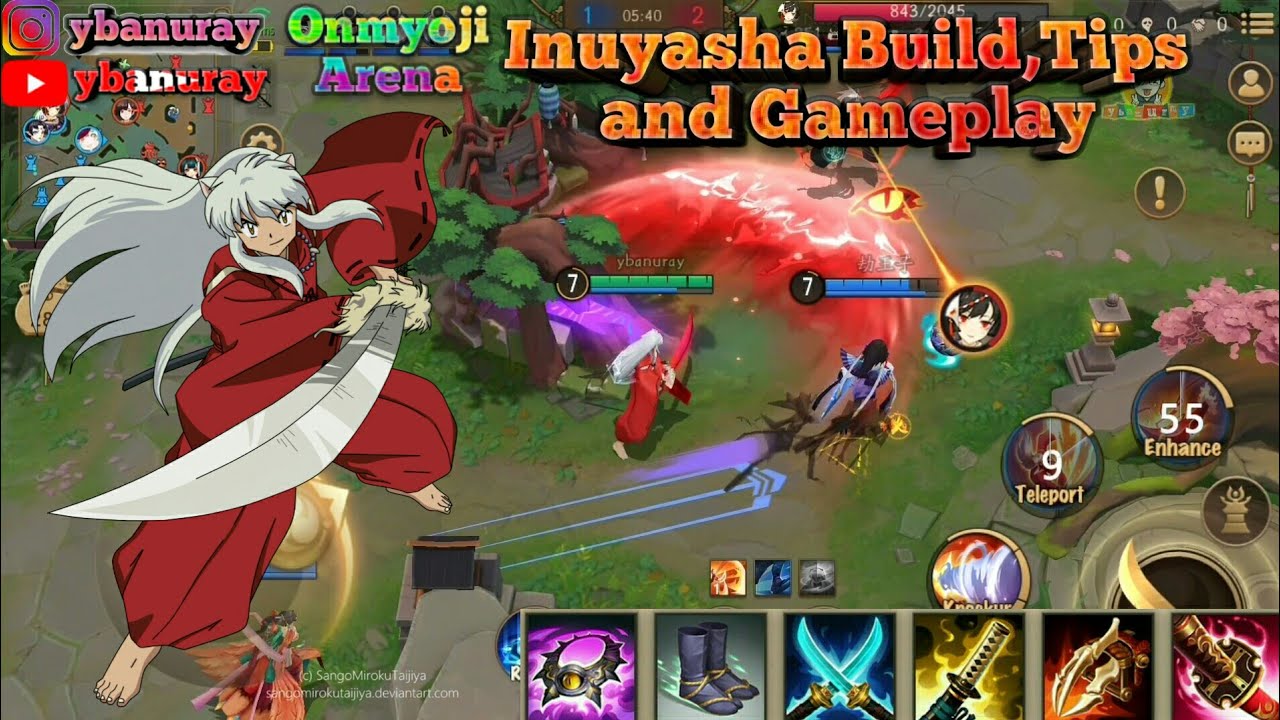 Inuyasha(Samurai)Build,Tips and Gameplay-Onmyoji Arena Indonesia - YouTube