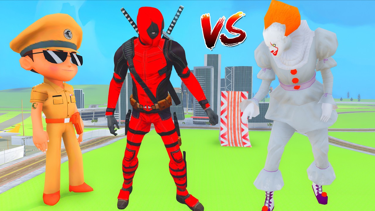 GIANT DEADPOOL vs GIANT PENNYWISE 😬 - Indian bike Driving3D - YouTube