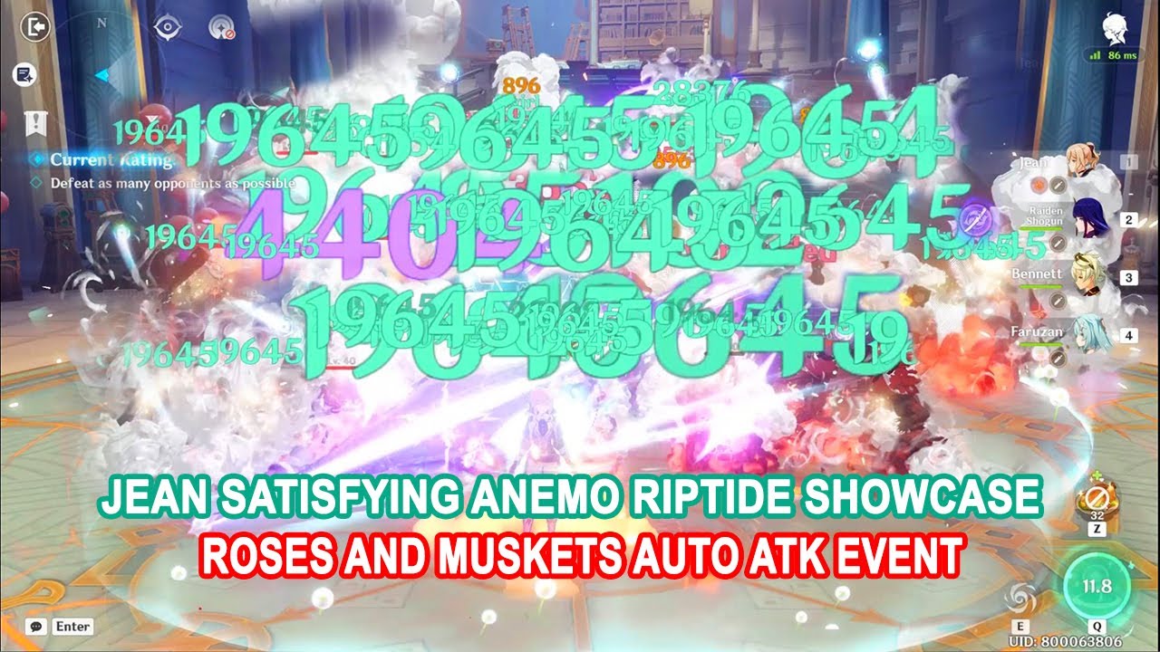 Jean Satisfying Anemo Riptide Showcase - Roses and Muskets Auto Atk ...