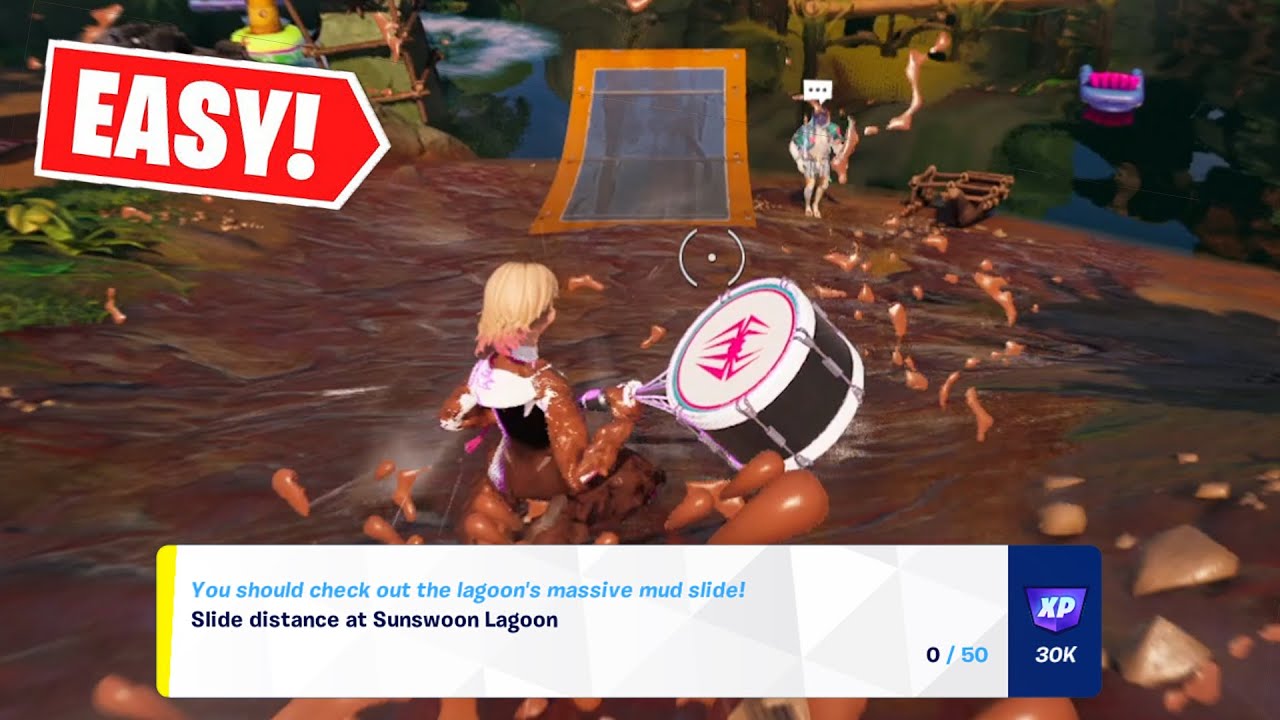 Slide distance at Sunswoon Lagoon | Fortnite Summer Escape - YouTube
