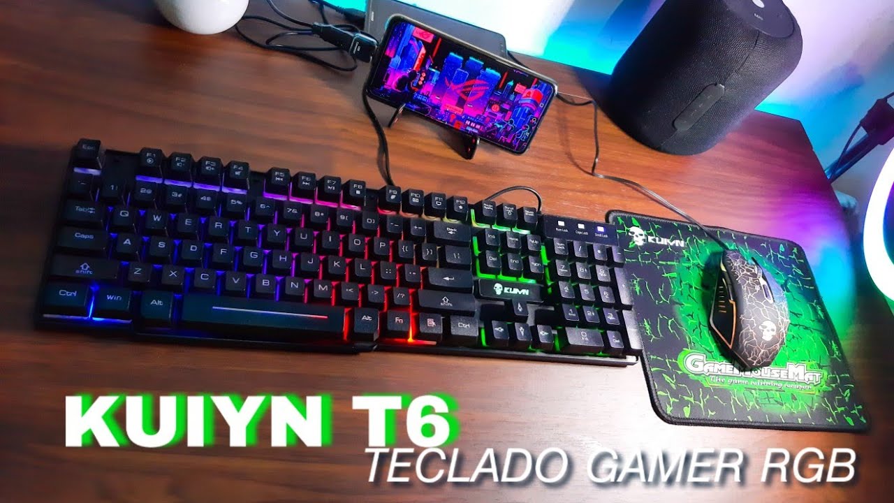 TECLADO GAMER RGB KUIYN T6 | Unboxing - YouTube