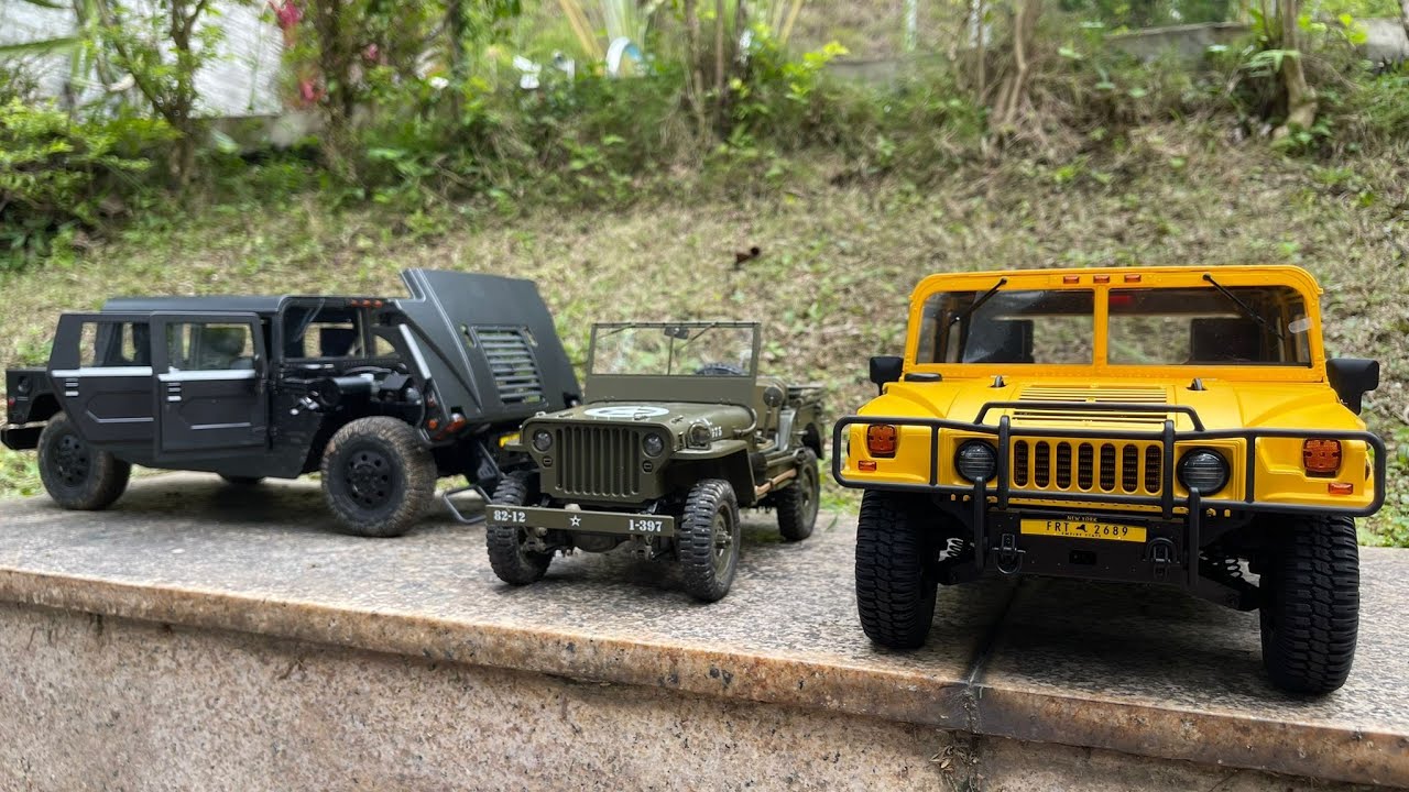 FMS 1/12 scale HMMWV H1 RTR realistic RC model 100% diff lock test(VM ...