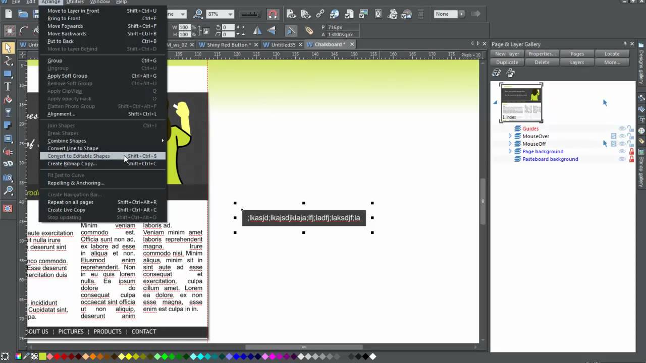 How to create a stretchy texxt panel in Xara Designer Pro 7 - YouTube