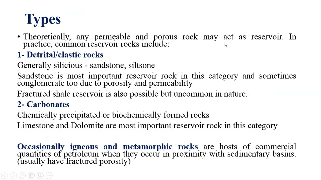 15- Reservoir rocks types | reservoir rock Part-2 | Petroleum Geology ...