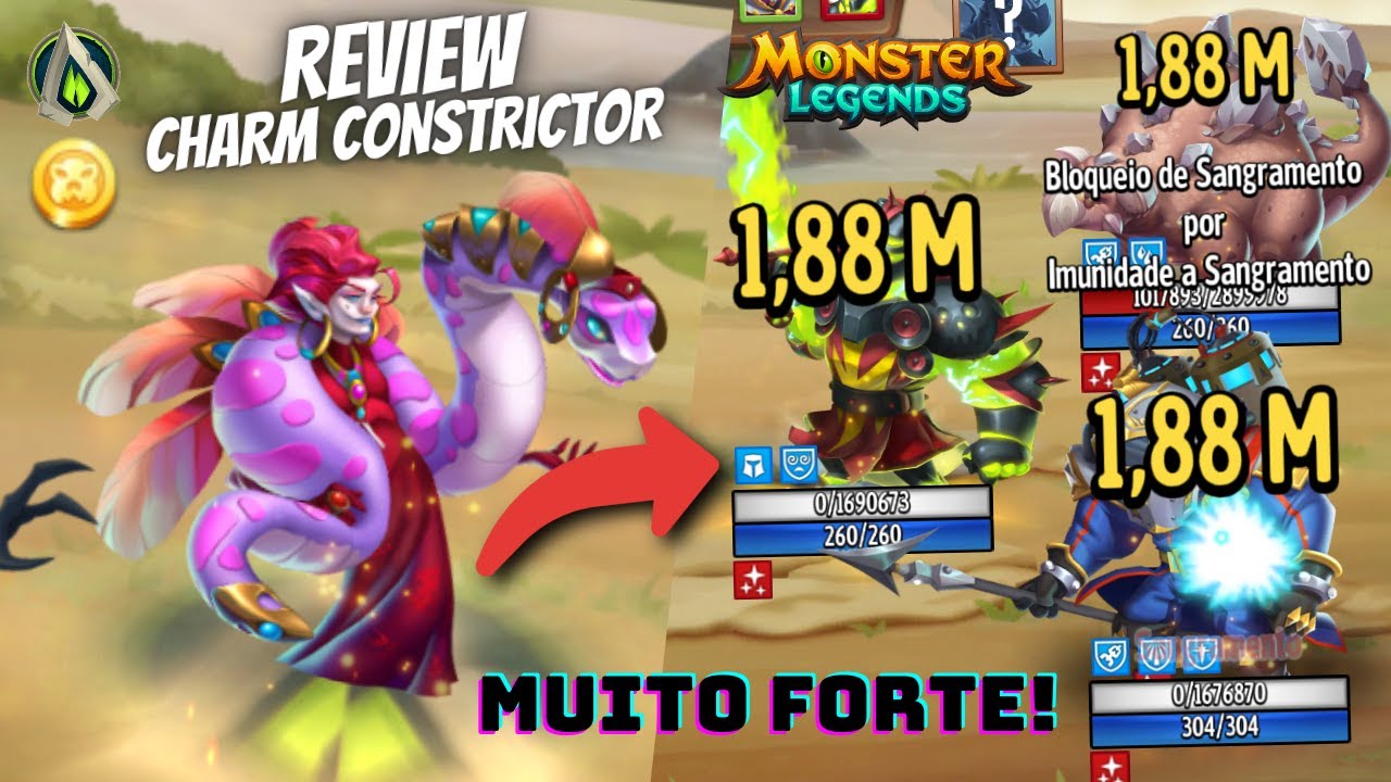 EU PERDI A MELHOR MÍTICA DO JOGO? REVIEW DA CHARM CONSTRICTOR NÍVEL 150 ...