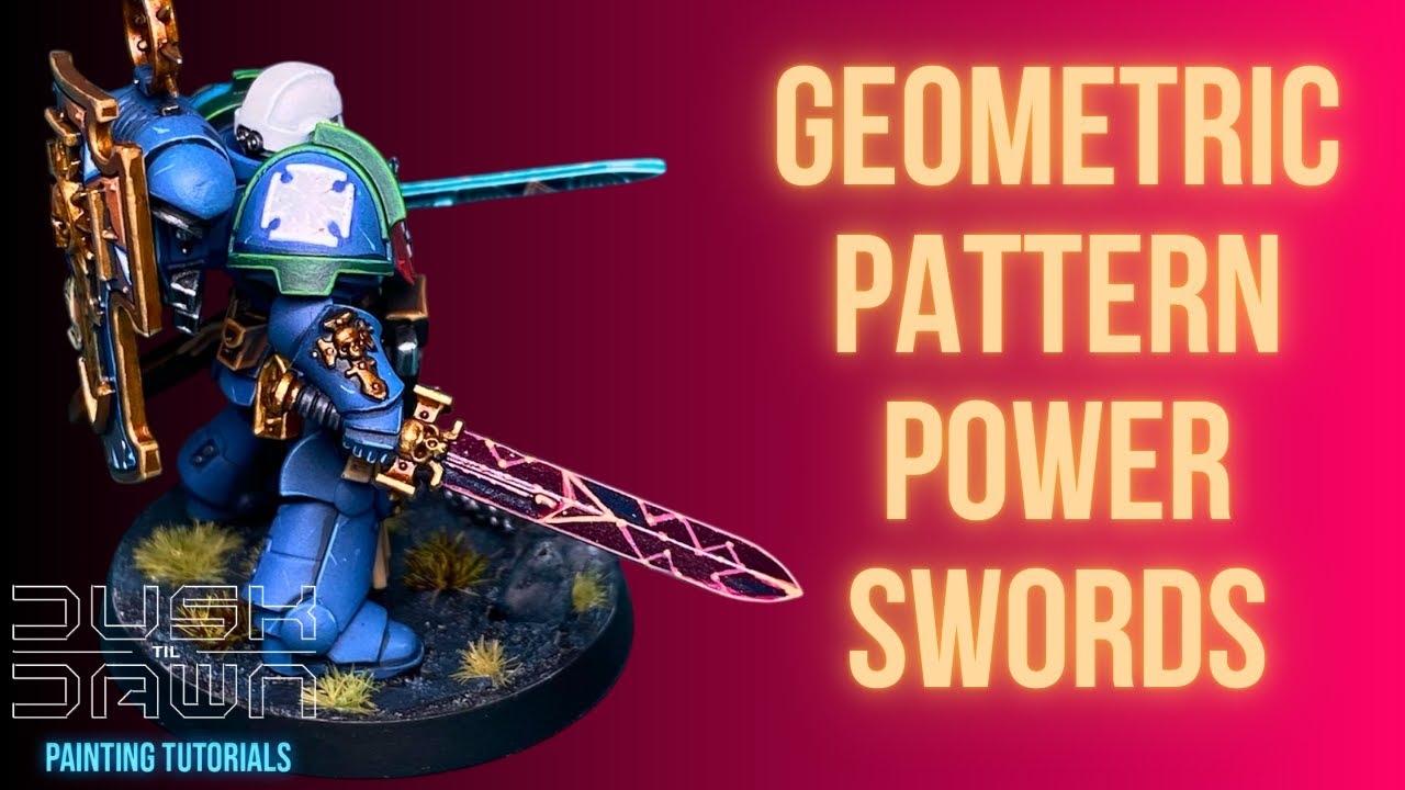 How to Paint POWER SWORDS with GEOMETRIC PATTERNS 2 - YouTube