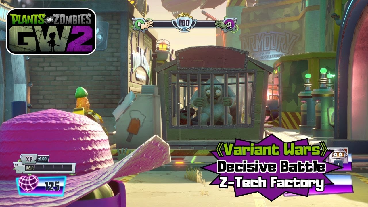 PvZ GW 2 | Garden Ops | 《Variant Wars》Decisive Battle Z-Tech Factory ...