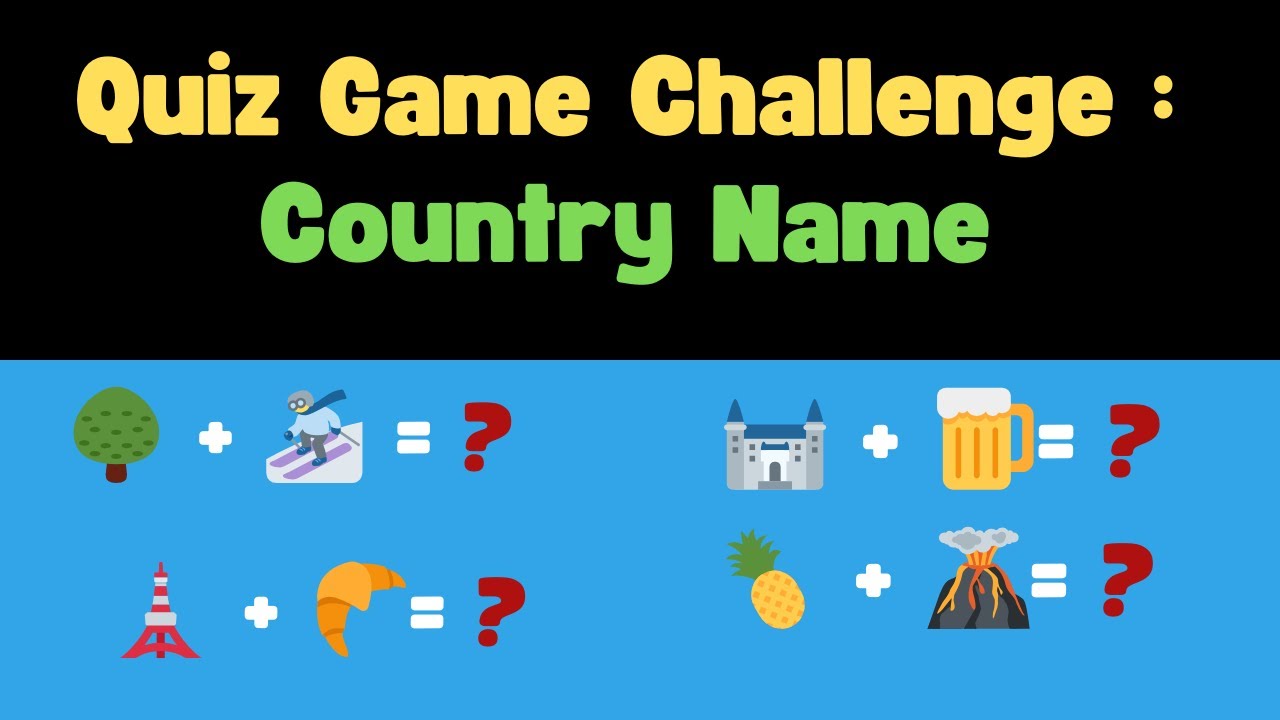 Emoji Quiz Game Country Name Challenge in English #quizzgame #emojigame ...