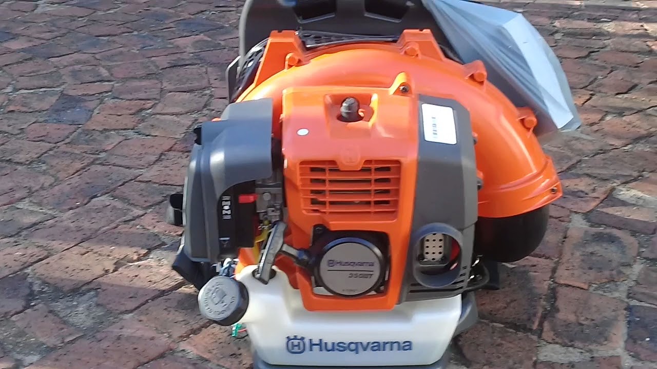 Brand new husqvarna 350bt back pack blower - YouTube