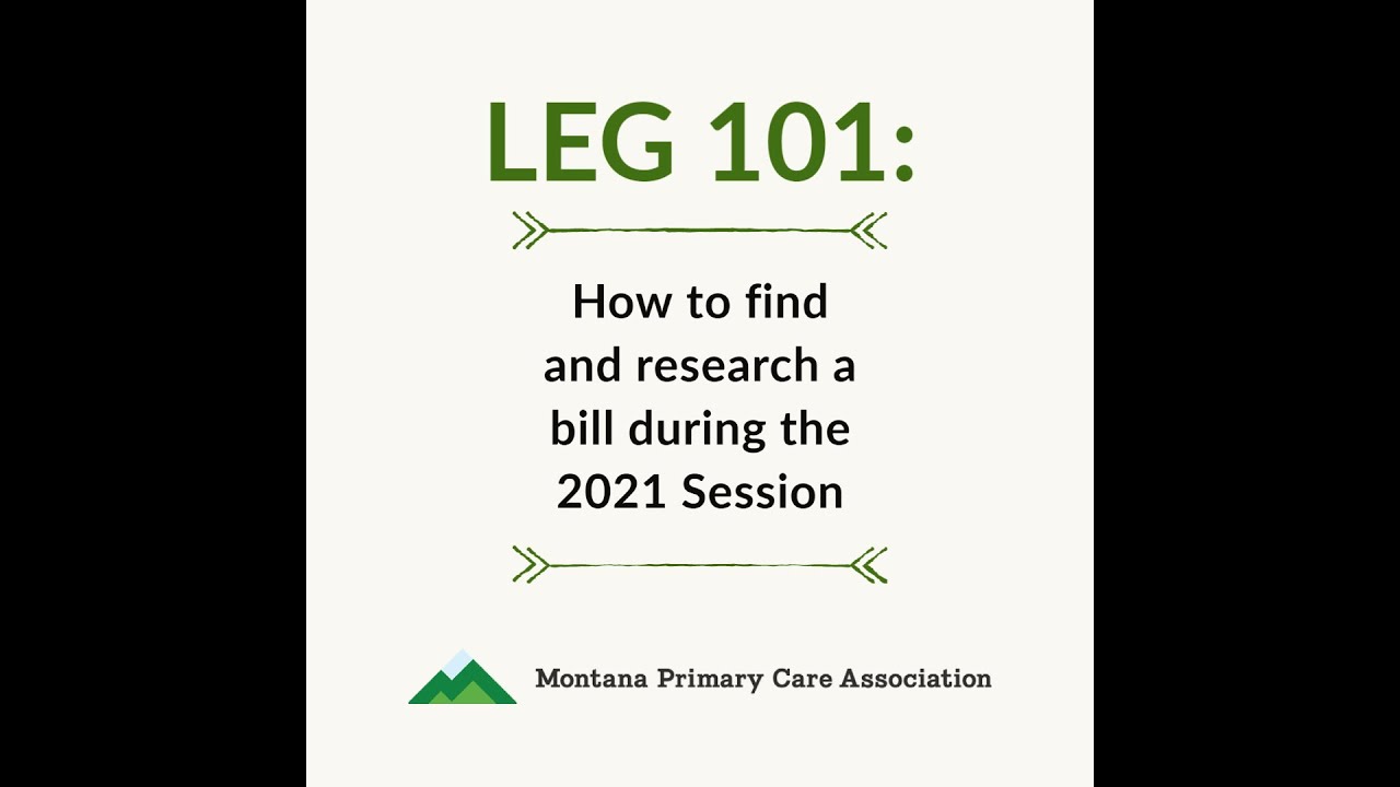 Leg 101 How to Find a Bill - YouTube