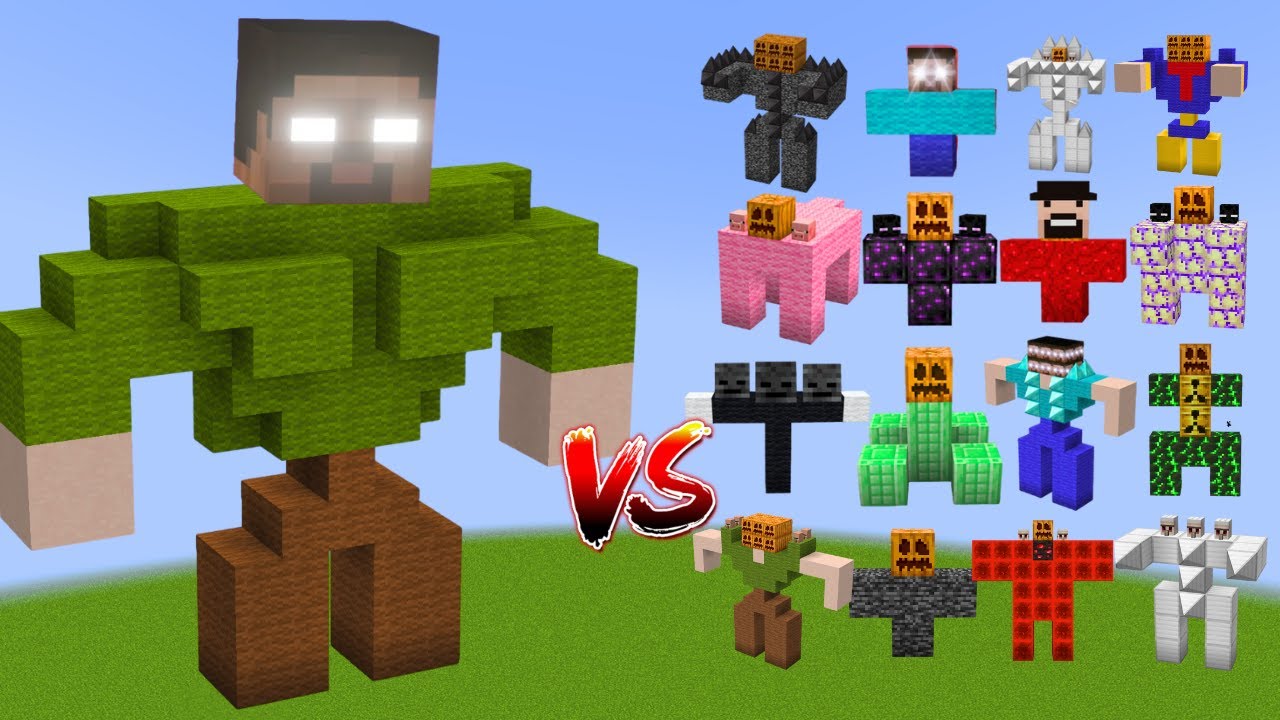 HEROBRINE MUTANT VILLAGER vs All Minecraft Bosses - Minecraft Mob ...
