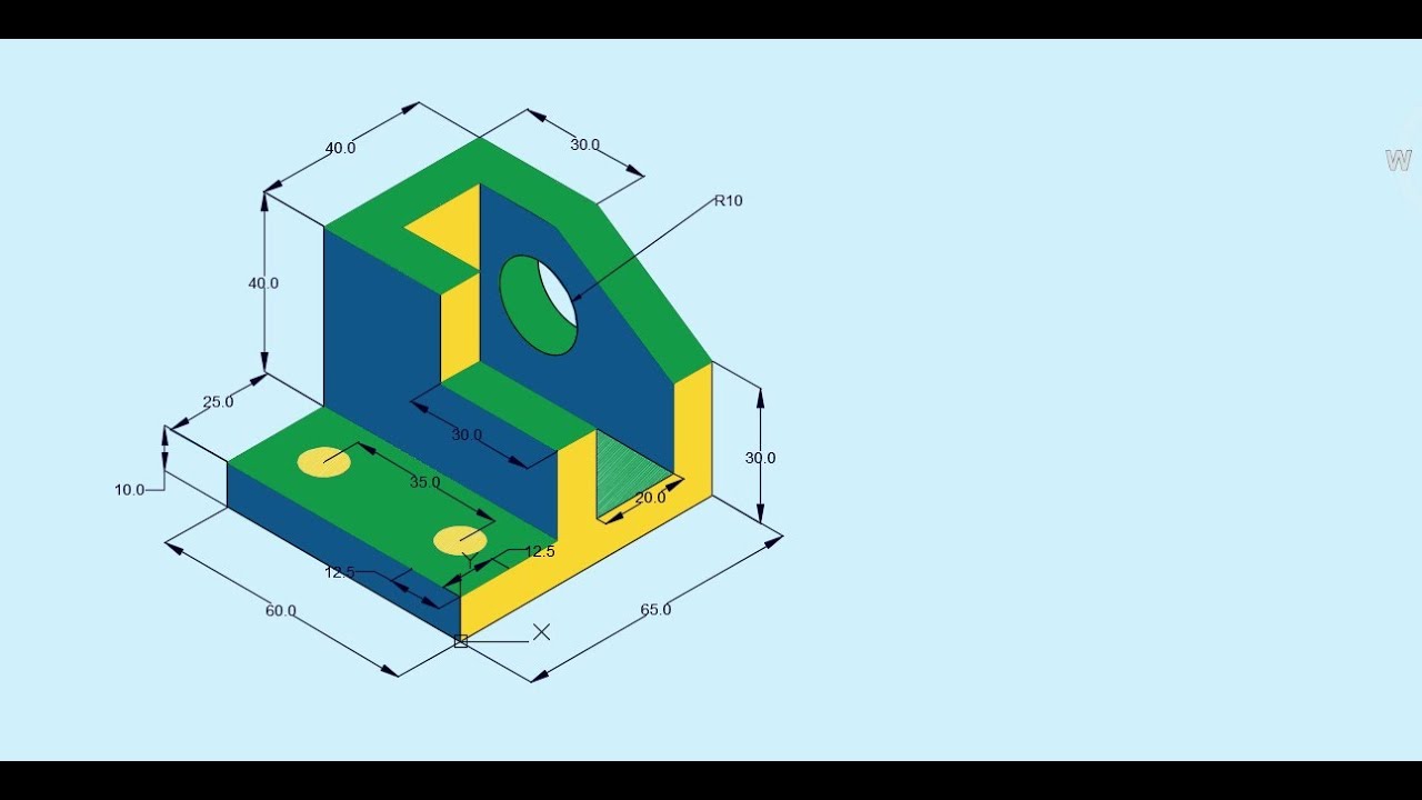 Autocad Drawing Practice: Isometric Drawings - YouTube