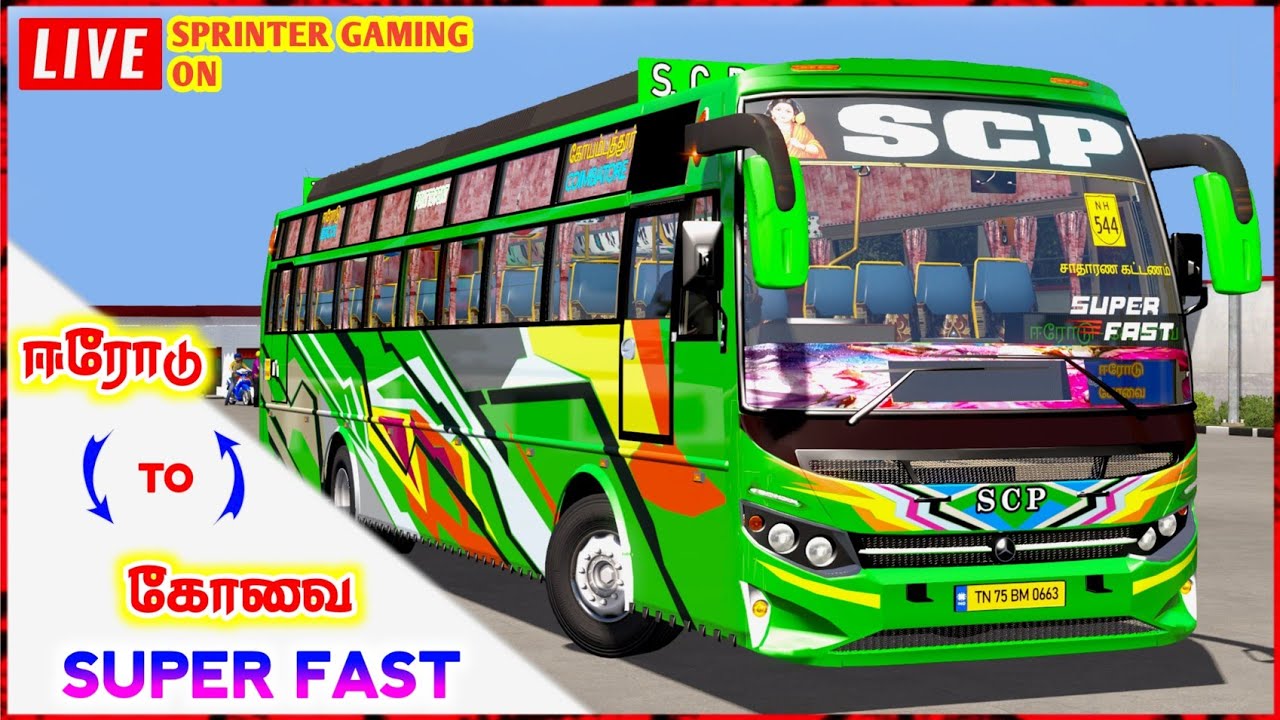 TN PRIVATE BUS DRIVING - HEAVY DUTY🤯 | Sprinter Gaming on Live - YouTube