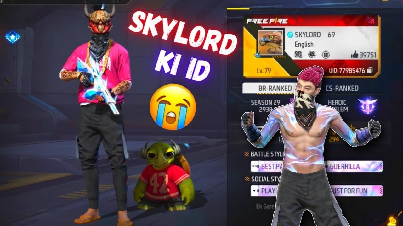 SKYLORD FREE FIRE I'D 😭💔 - YouTube