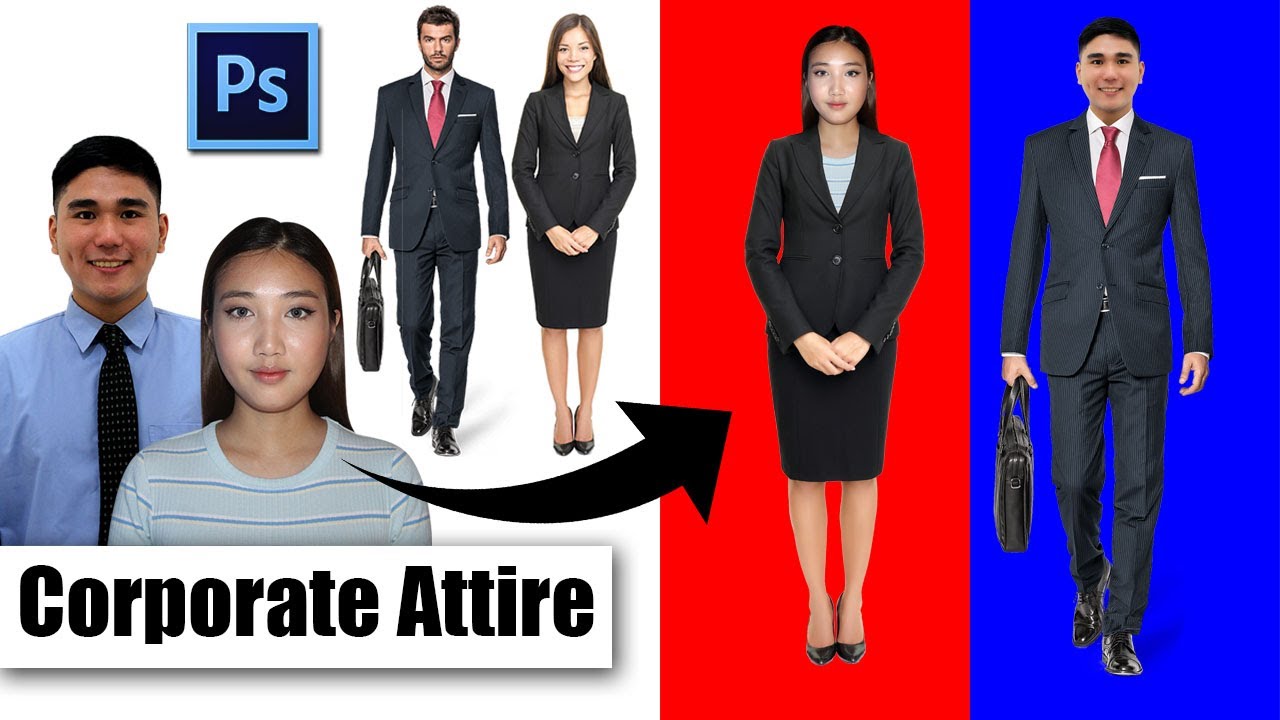 Make your Picture into Professional wearing a Corporate Attire - YouTube