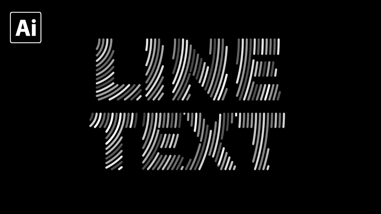 Illustrator Tutorial : How to Create Fill Text with Lines in ...
