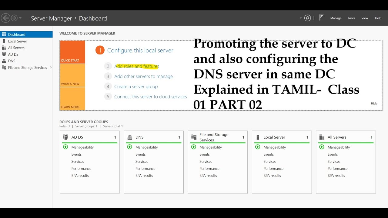 5. Promoting server to DC with DNS server installation explained in ...