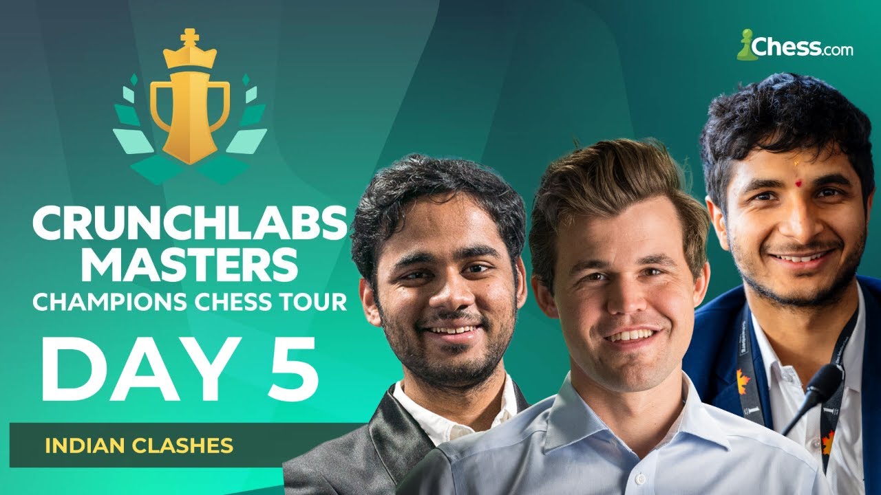 CCT CrunchLabs Masters Day 5 ft. Vidit, Arjun, Carlsen - YouTube