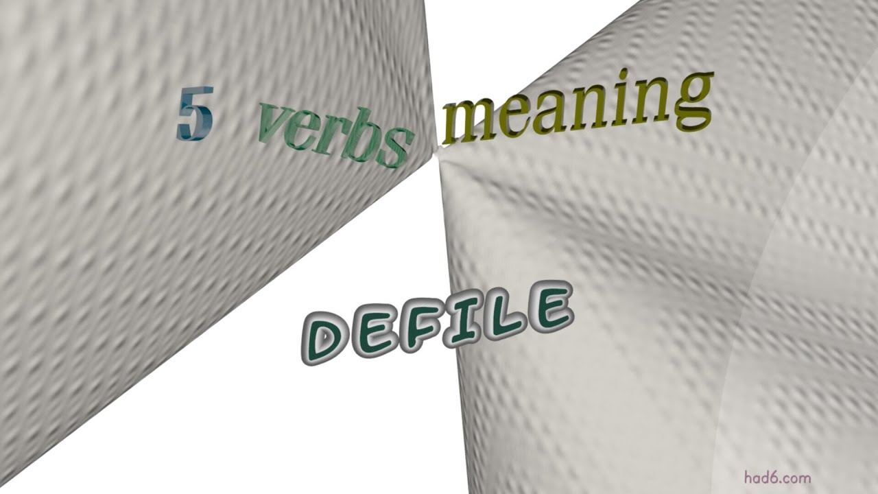 defile - 6 verbs which are synonyms to defile (sentence examples) - YouTube