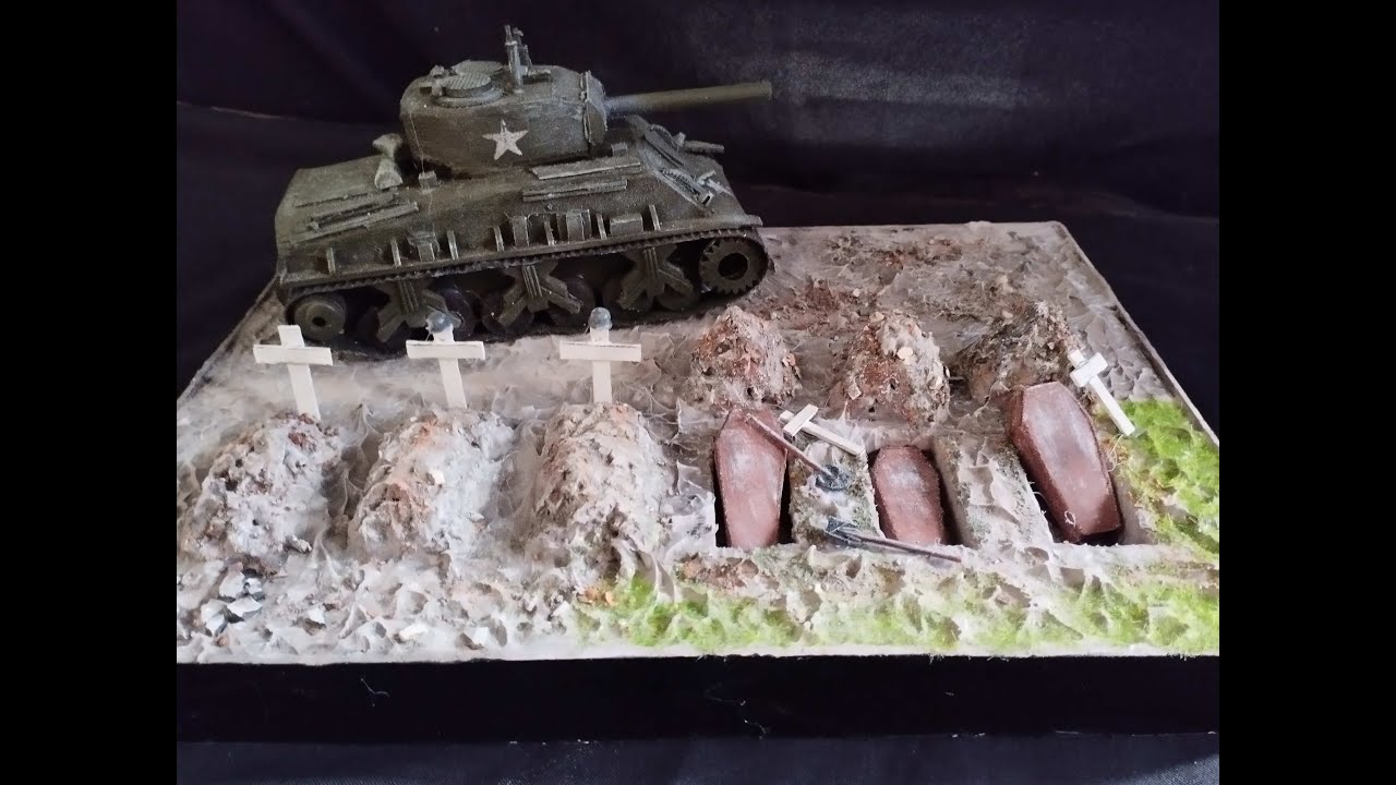 Scale model cemetery diorama. How to make. - YouTube