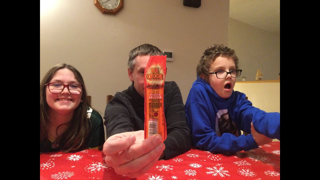 The Craziest Sausage Ever! Fire Cracker Red Hot Pickled Sausage! Beware ...