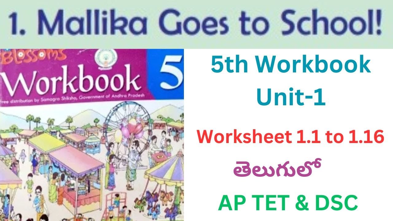 AP 5th English Workbook Unit 1 Mallika Goes To School worksheet 1 1 To ap-5th-english-workbook-unit-1-mallika-goes-to-school-worksheet-1-1-to