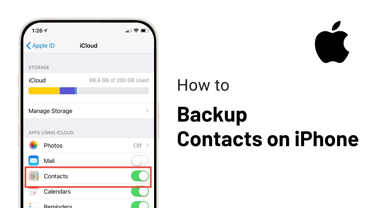 How to Backup Your Contact on iPhone (Step-by-Step) - YouTube