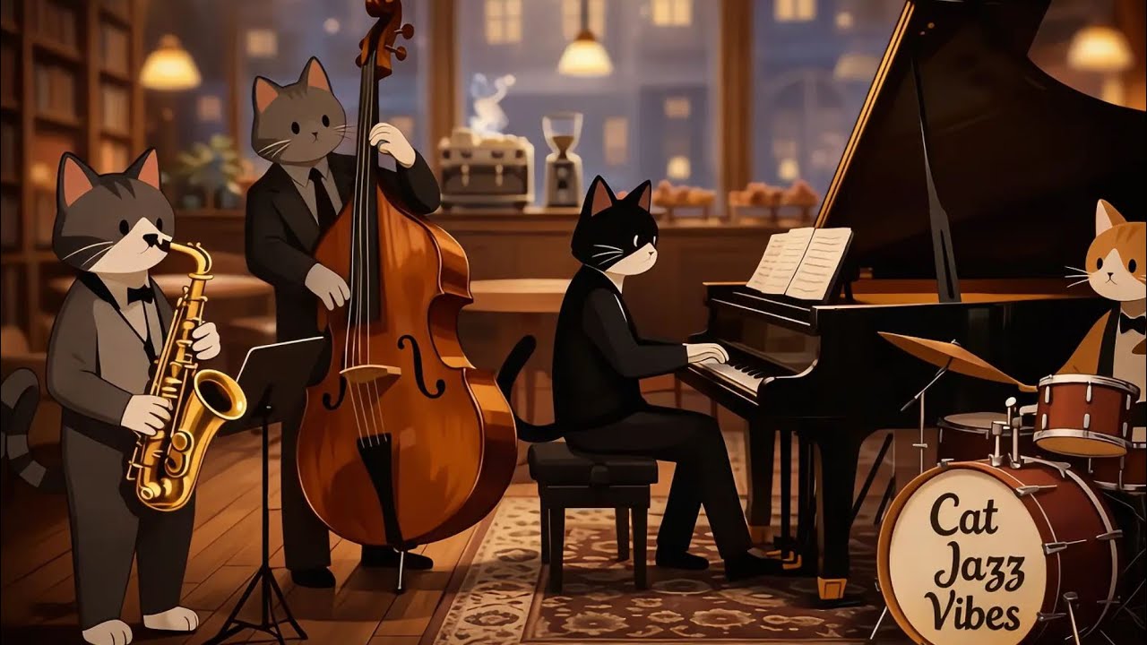 Cozy Jazz Cats – Gentle Smooth Jazz for Relaxation - YouTube