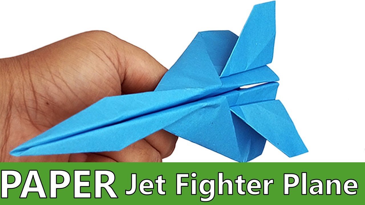 Make a Paper Jet Fighter That Flies Far ️ | Easy Origami | School ...
