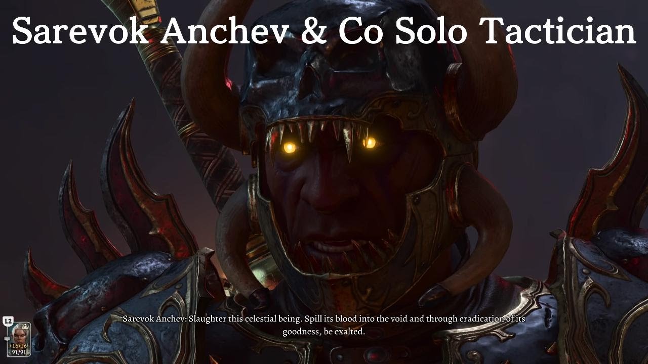 Baldur's Gate 3 Sarevok Anchev & Co Solo Tactician - YouTube