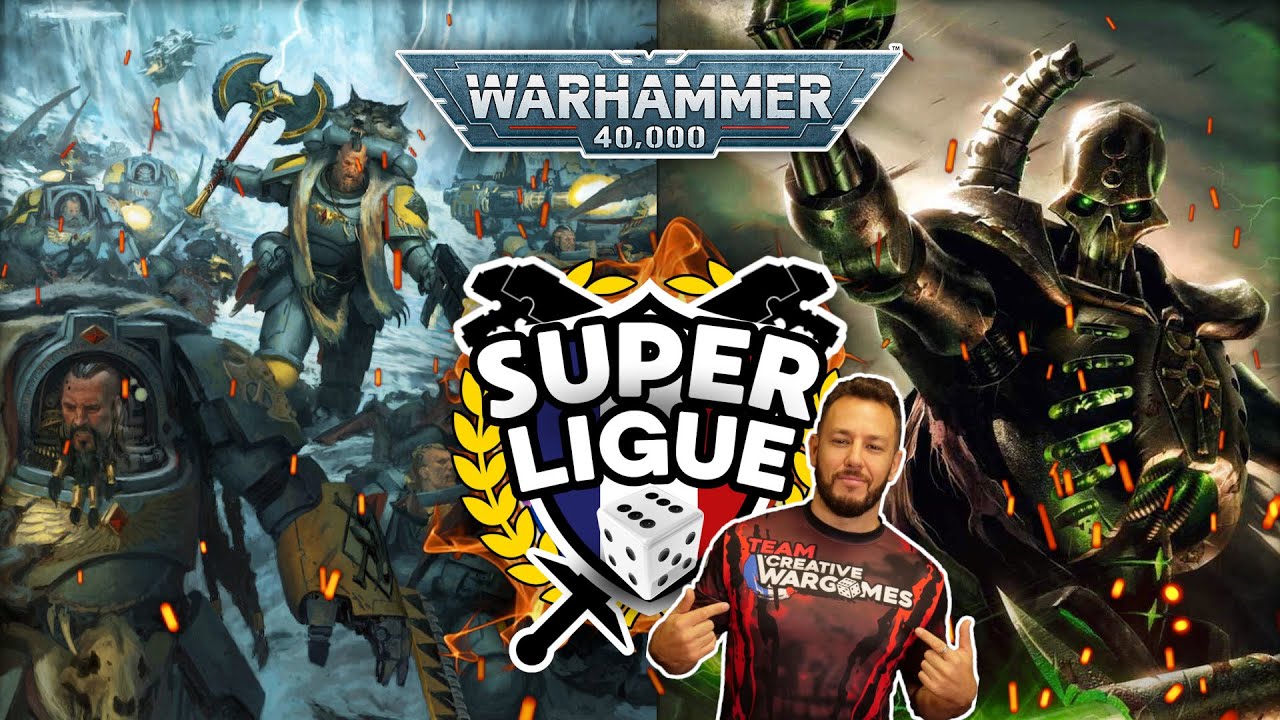 SUPER LIGUE 40K - Nécron (canoptek) VS Space Marine (Space Wolves ...