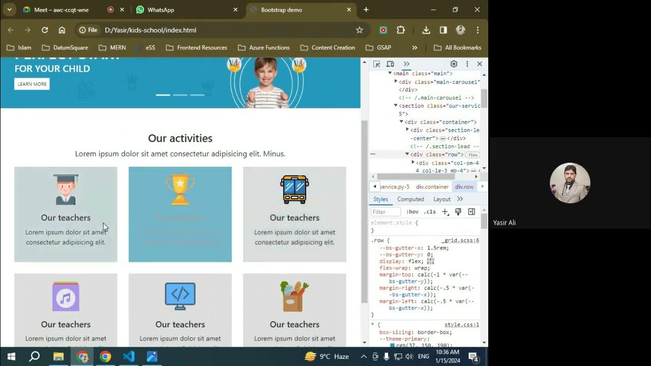 Building Responsive School Website Using Bootstrap 5.x (Part-4) - YouTube