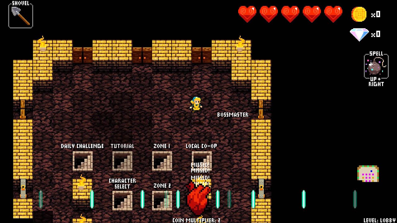 Crypt Of The NecroDancer, All playable Characters, Game Play - YouTube