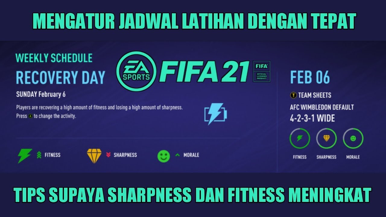Cara Meningkatkan Sharpness Dan Fitness Dalam Career Mode FIFA 21 Yang ...