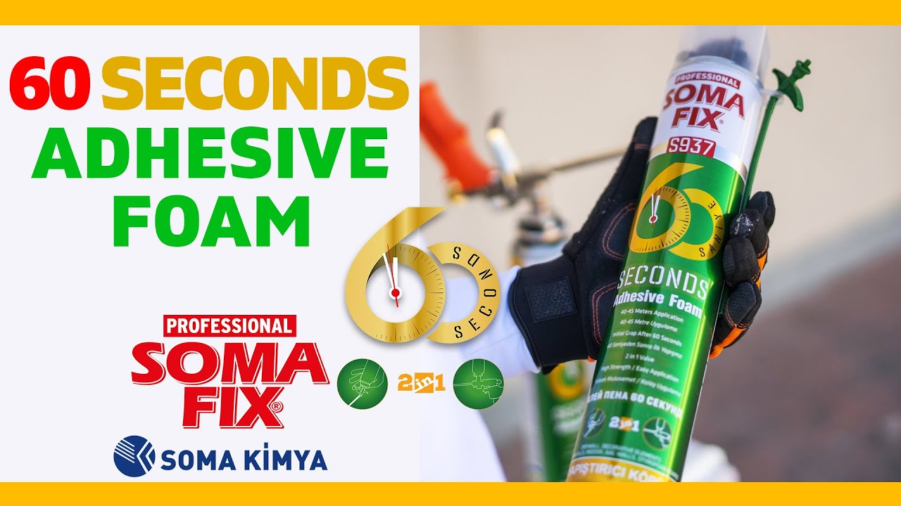 S937 - Somafix 60 Seconds Adhesive Foam - YouTube