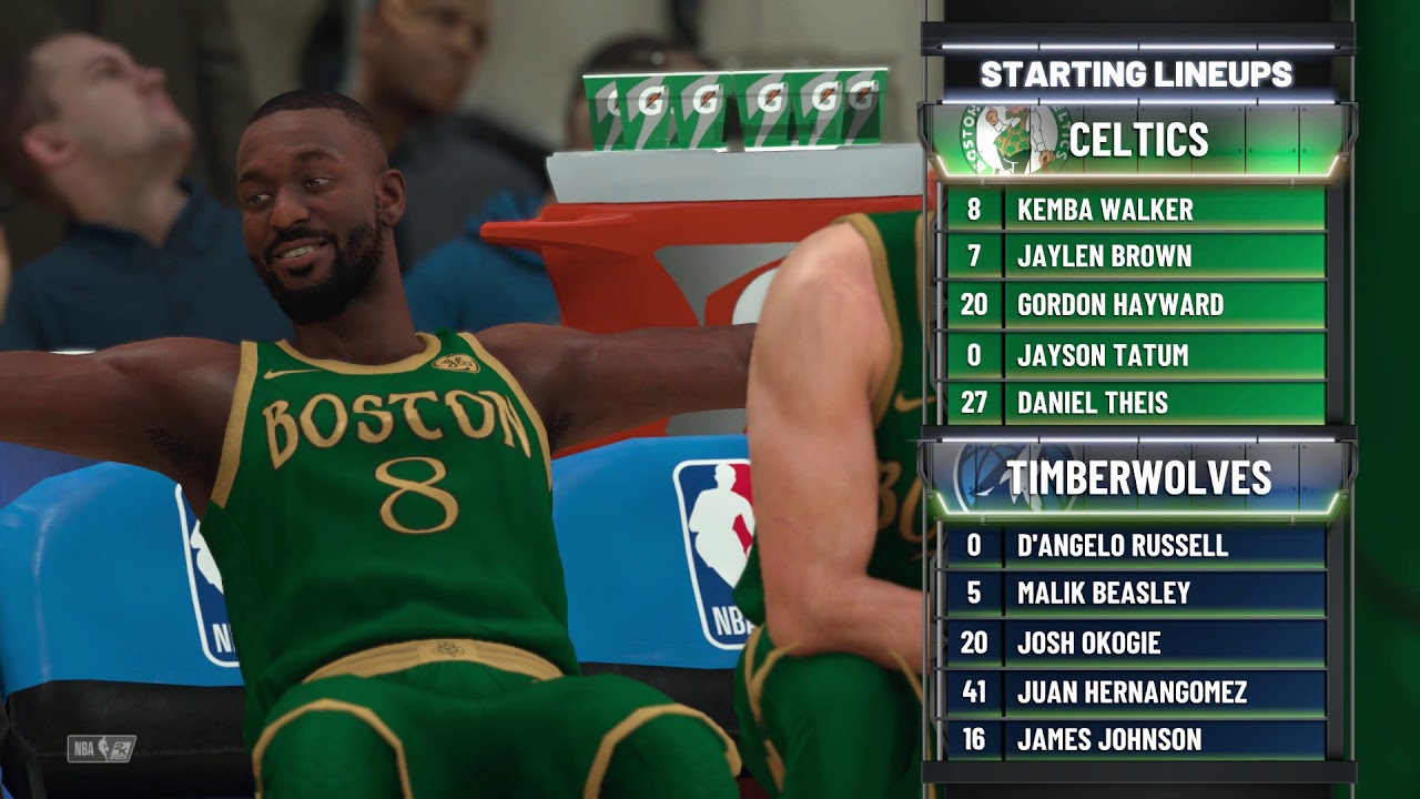 NBA 2K20 - (New City Uniforms) Boston Celtics vs Minnesota Timberwolves ...