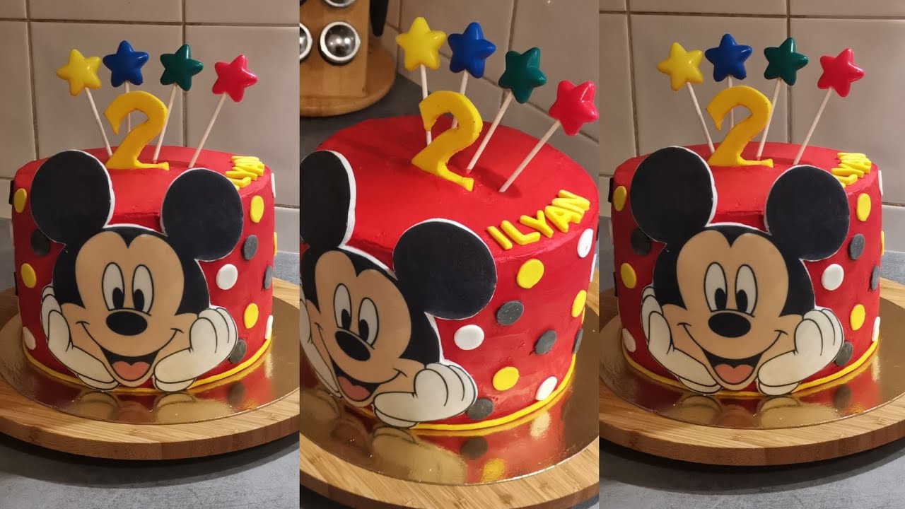 Gâteau Anniversaire Mickey Disney Ultra Gourmandتزيين كيكة عيد ميلاد ميكي ماوس للاولاد Youtube