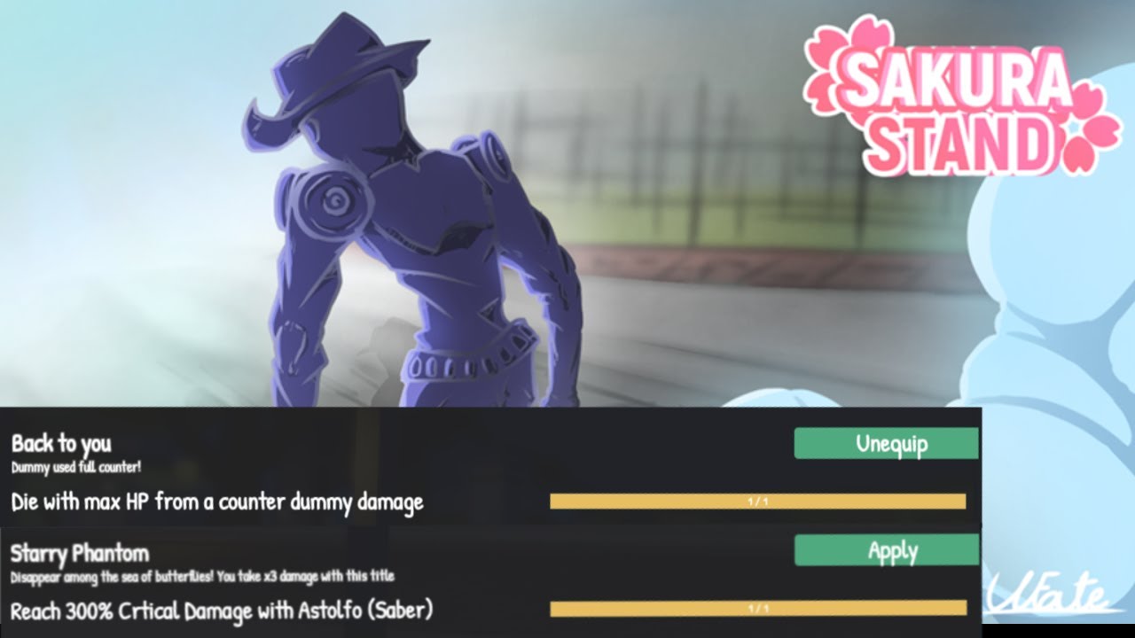 How to get sakura stand titles (STARRY PHANTOM AND BACK TO YOU) - YouTube