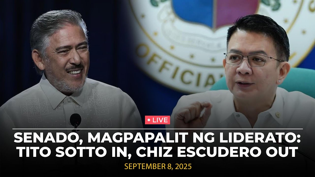 LIVE: Senado, magpapalit ng liderato: Tito Sotto in, Chiz Escudero out ...